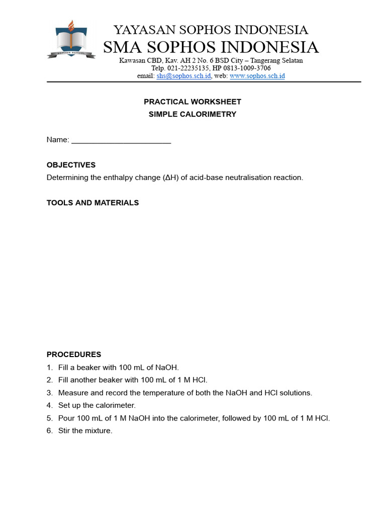 Student Worksheet (1) | PDF