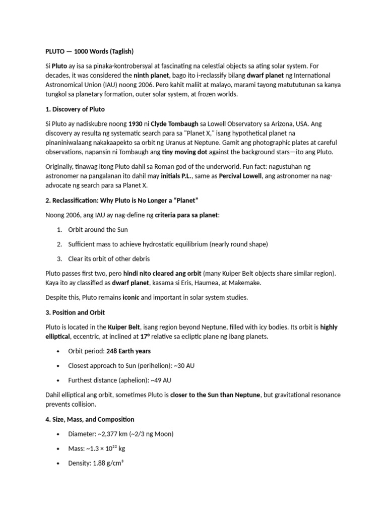 PLUTO | PDF | Pluto | Planets