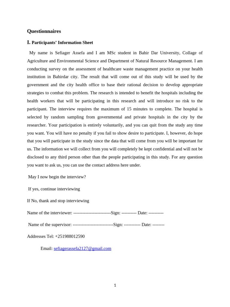 Questionnaires Sefiager | PDF | Waste | Recycling