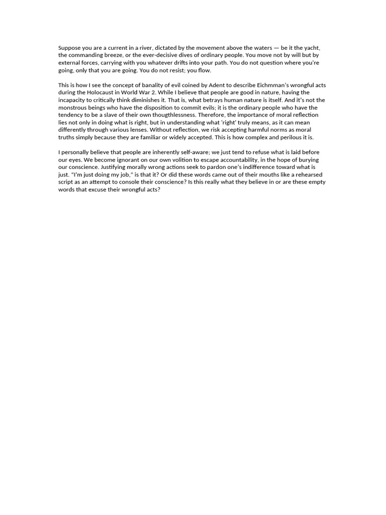 Ethics Banality of Evil | PDF