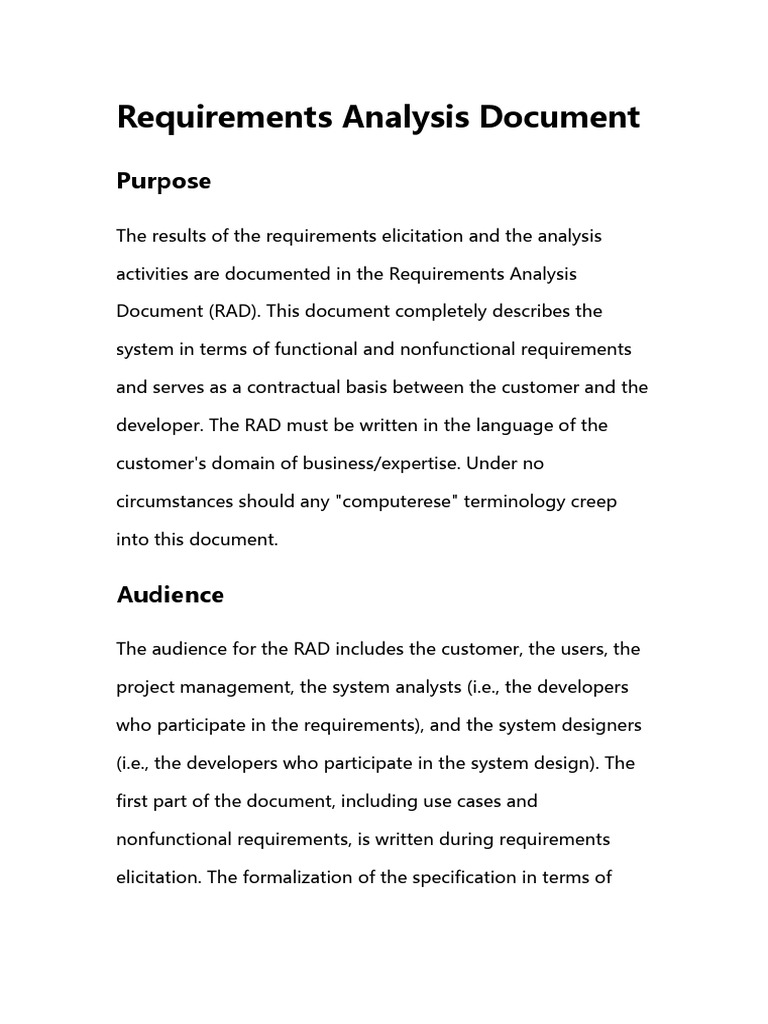 Requirements Analysis Document | PDF | Use Case | Usability