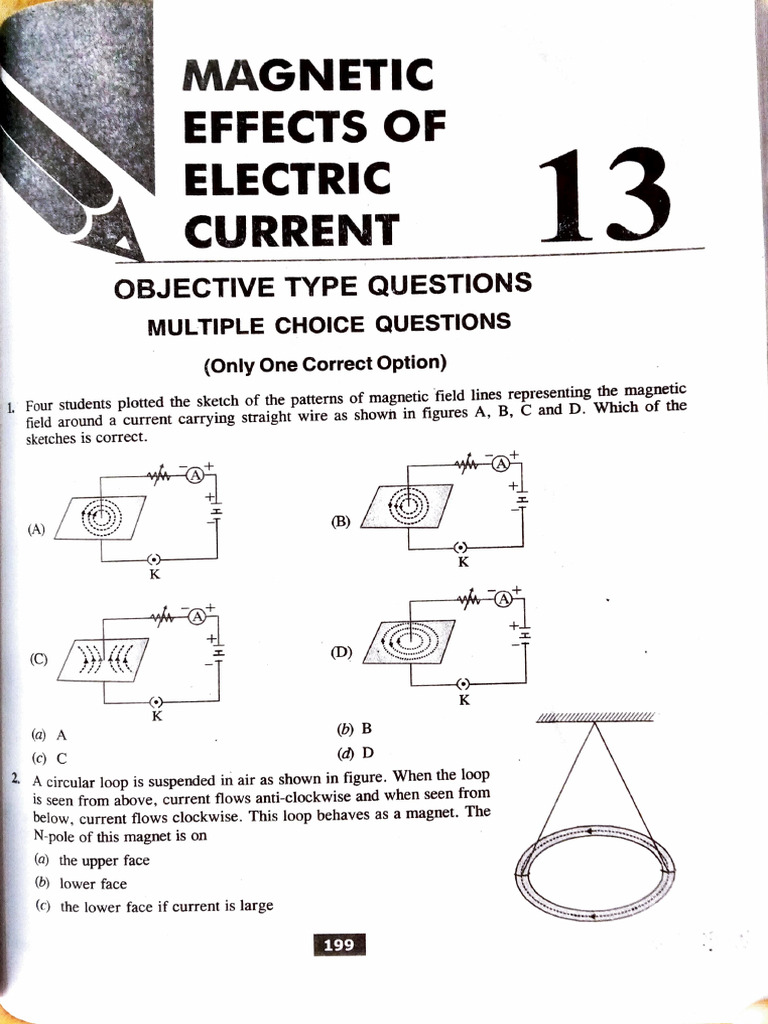 Magnetic MCQ Dinesh Sc-10 | PDF | Magnetic Field | Electrical Components