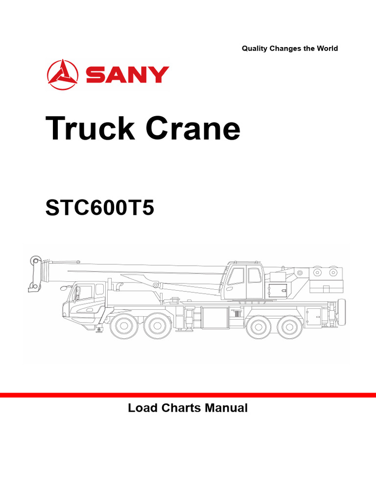 STC600T5 Truck Crane Load Charts Guide | PDF | Crane (Machine)