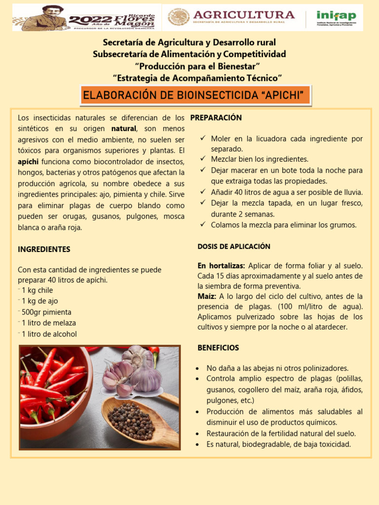 Cartel Apichi | PDF | Agricultura | Plaga (organismo)