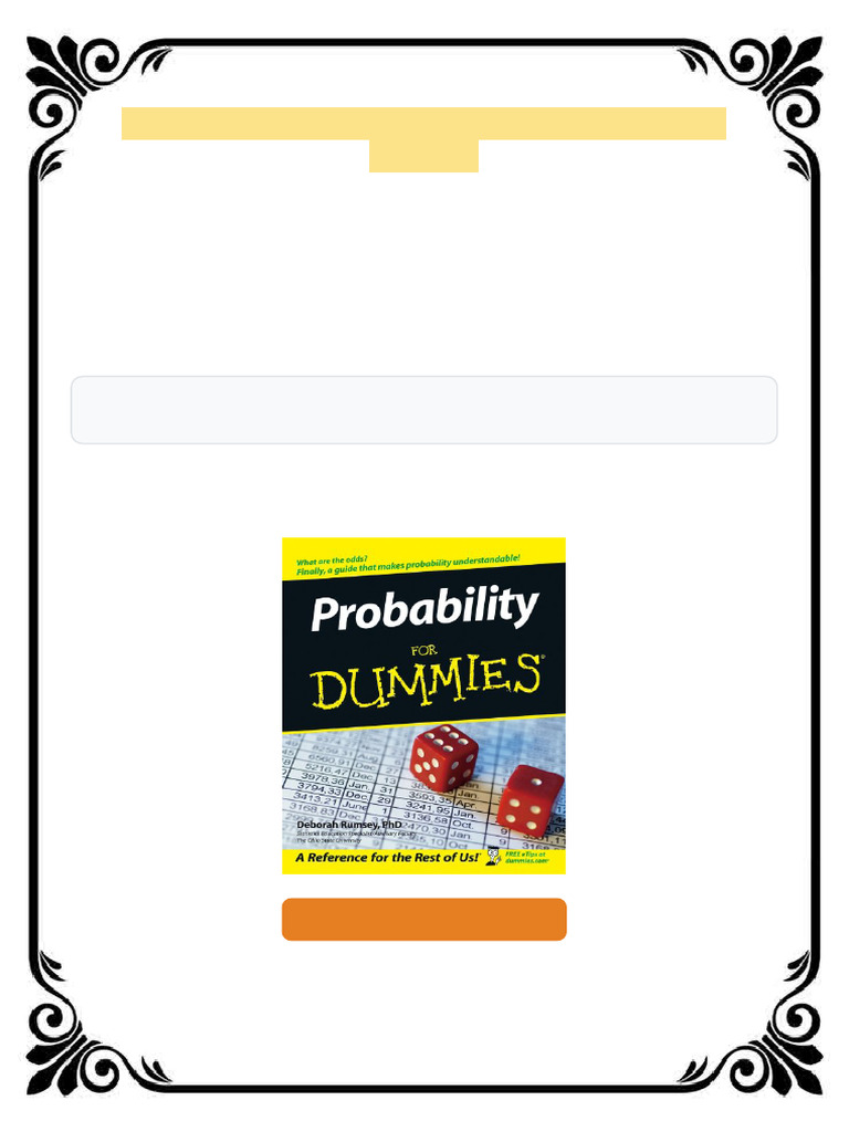 Probability For Dummies 1st Edition Deborah J. Rumsey Immediate Access ...