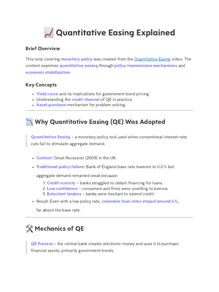Quantitative Easing | PDF | Quantitative Easing | Bonds (Finance)