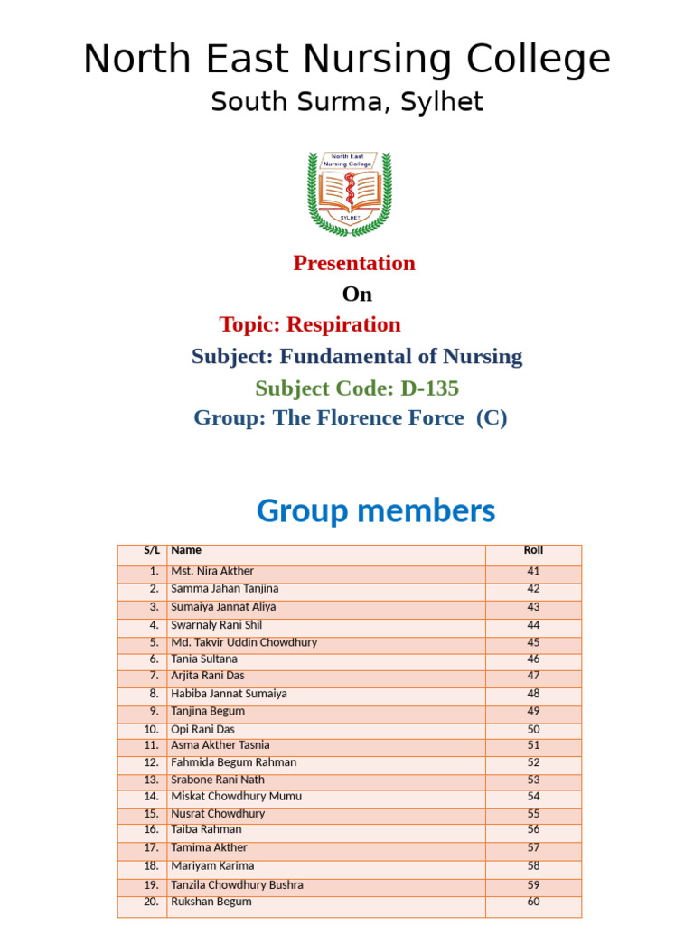 Respiration Presentation | PDF | Breathing | Respiratory System