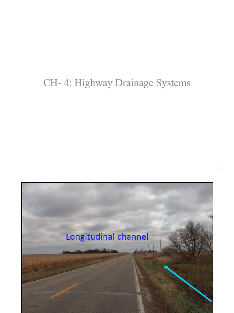 CH-4 Highway Drainage.pptx | PDF | Drainage | Drainage Basin