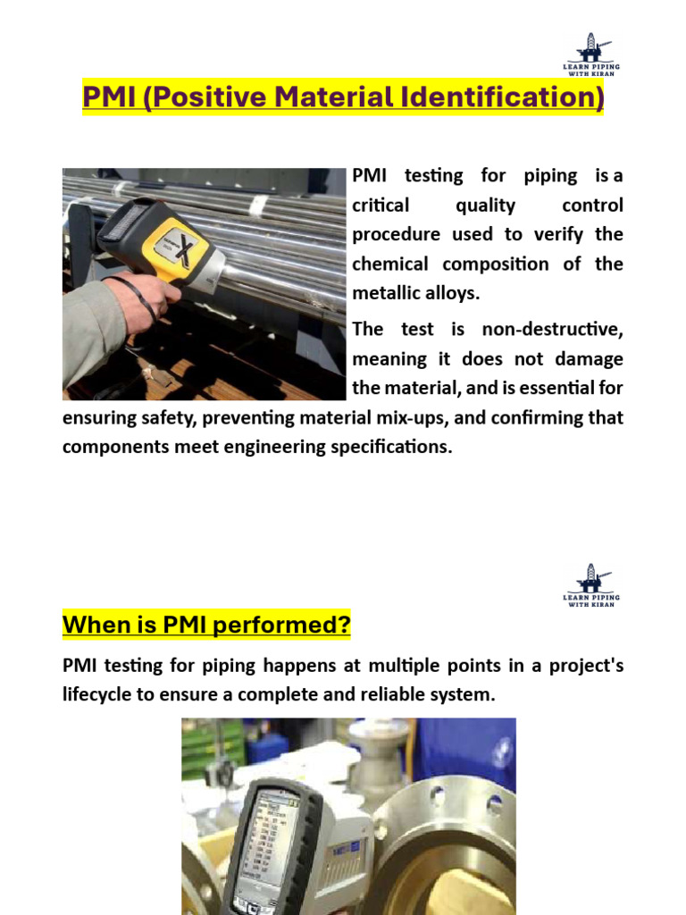 Essential Guide to PMI Testing for Piping | PDF | Welding | Construction