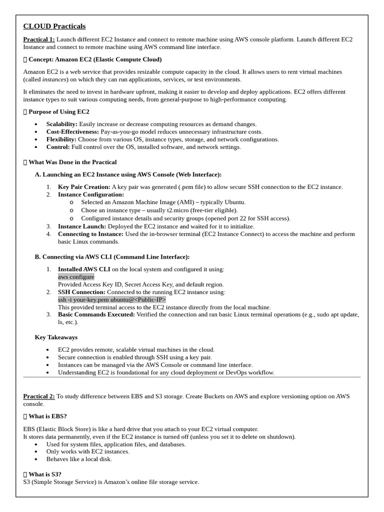 AWS Theory | PDF | Cloud Computing | Networking