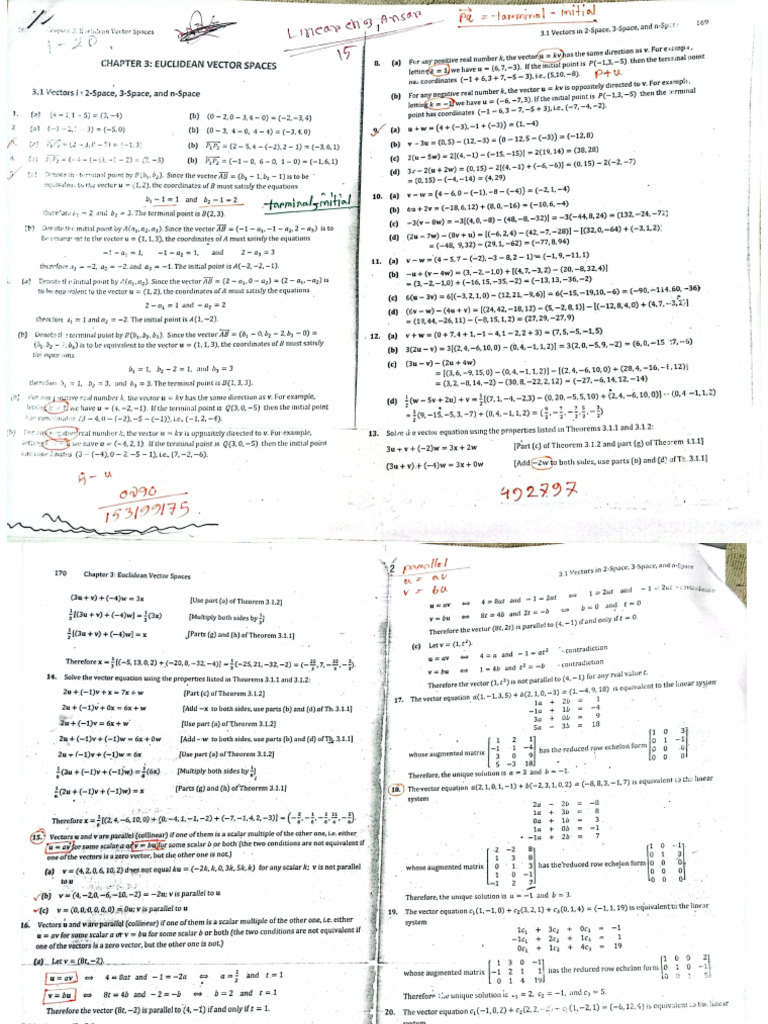 Linear Algebra Solution PDF | PDF