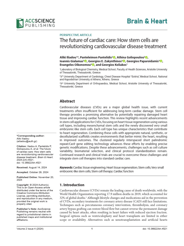 The Future of Cardiac Care: How Stem Cells Are Revolutionizing ...