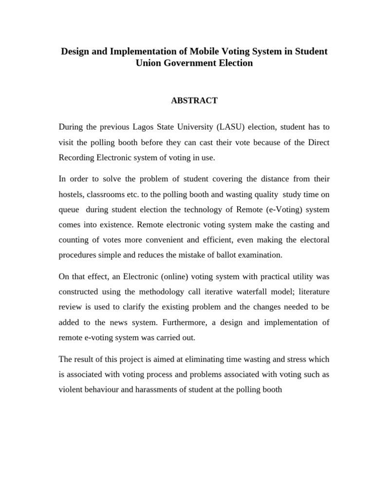 Preview Design and Implementation of Mobile Voting System in Student ...