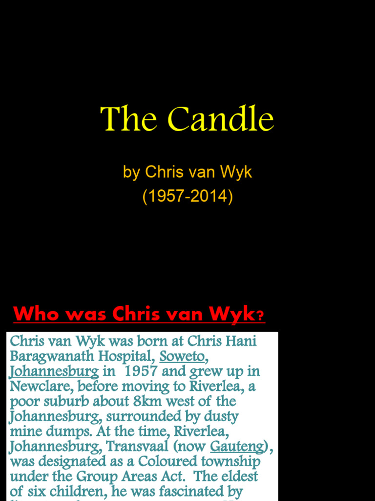 Candle Poem by Chris van Wyk | PDF