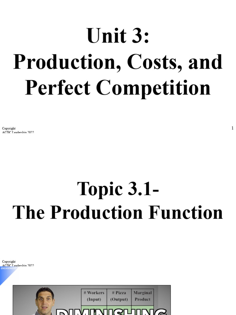 3.1 Production Function AP Macroeconomics | PDF | Factors Of Production | Economics