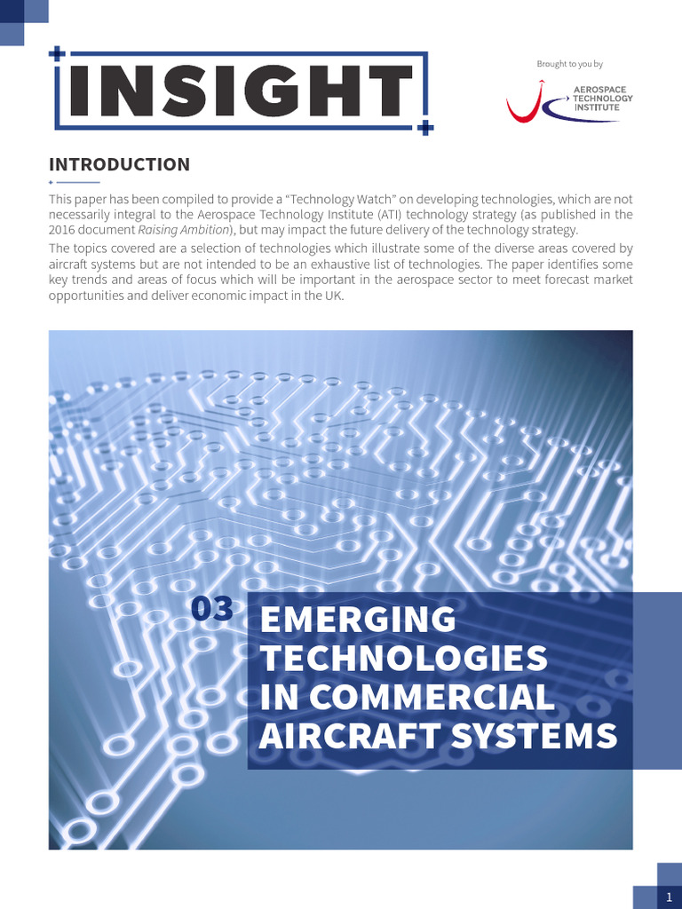 Ati Insight 03 Emerging Technologies in Commercial Aircraft Systems ...