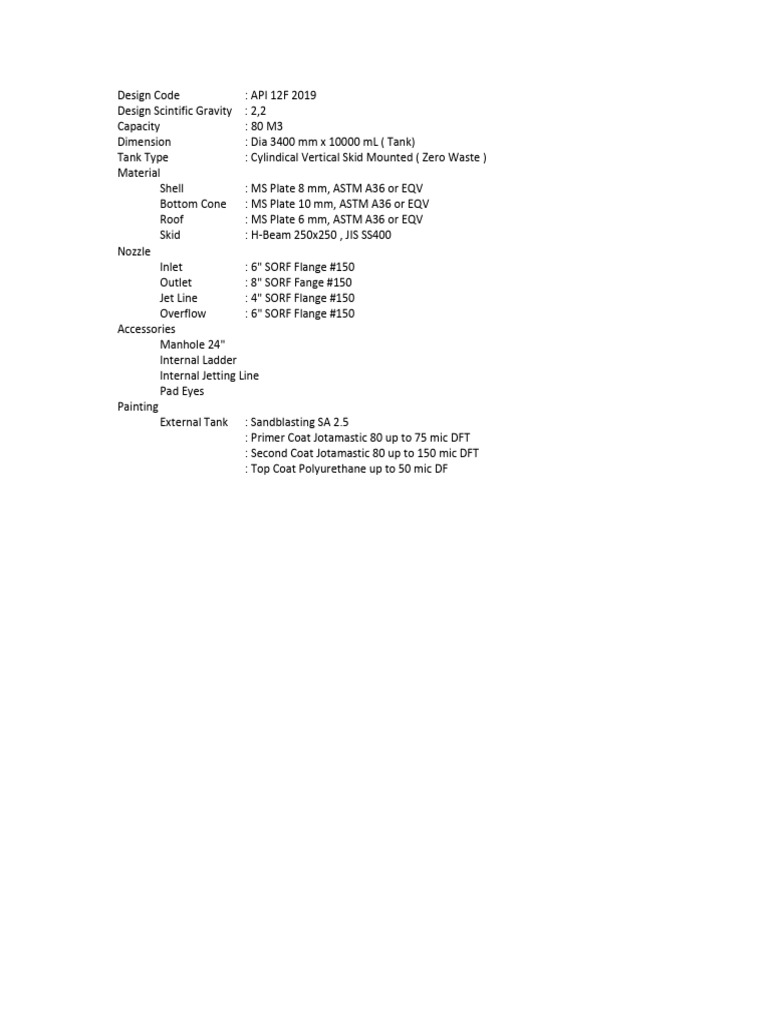 Obm Storage Tank | PDF