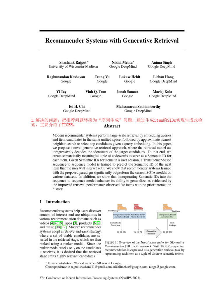 1 - Recommender Systems With Generative Retrieval | PDF | Machine Learning | Algorithms
