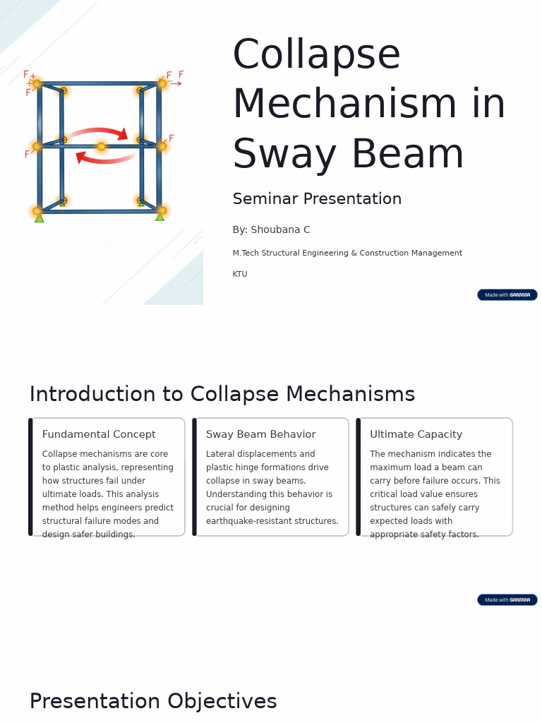 Sway Beam Collapse Mechanisms Explained | PDF | Beam (Structure ...