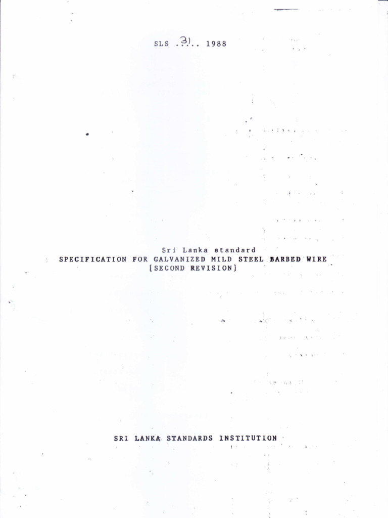 Sls 31 (BW Specification) | PDF