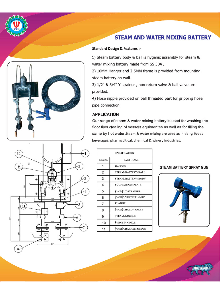 Steam & Water Mixing Battery | PDF