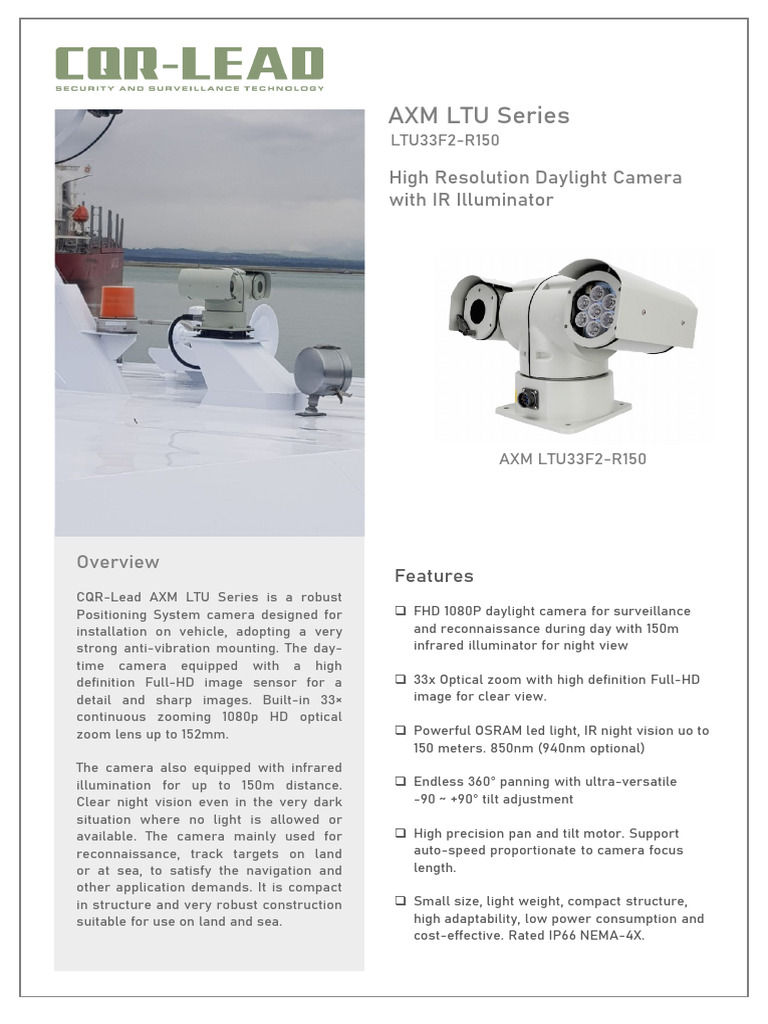 CQR Lead - Axm Lsu33f2-R150 | PDF | Camera | Infrared