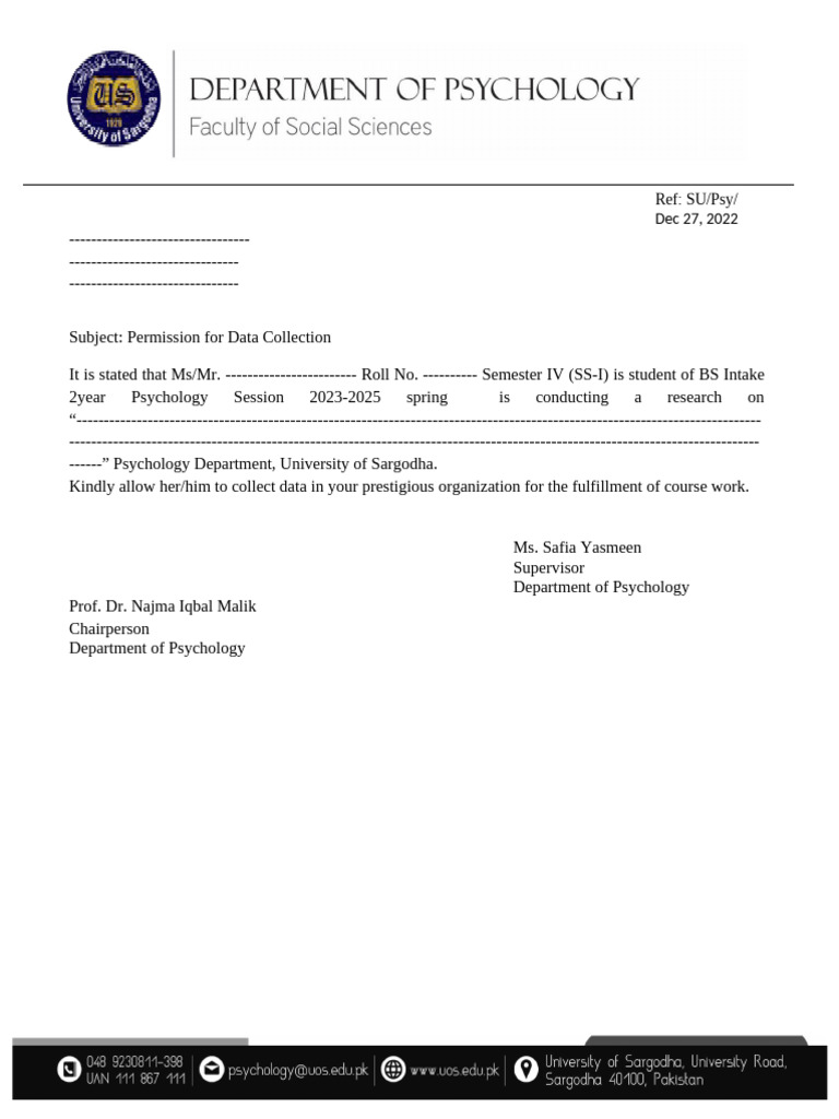 Data Collection Permission Request | PDF
