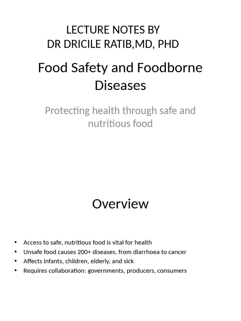Food Safety and Foodborne Diseases | PDF | Foodborne Illness | Food Safety