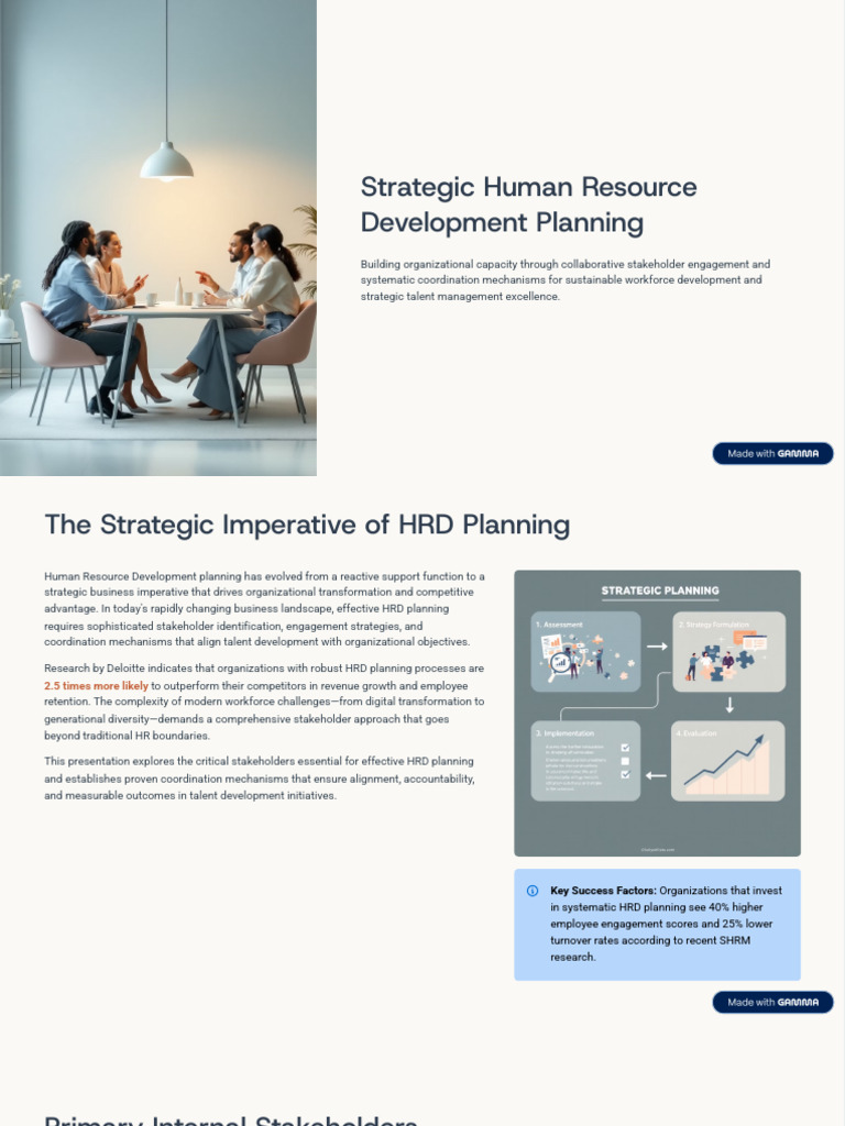 Strategic Human Resource Development Planning (1) | PDF | Human Resources | Employee Retention