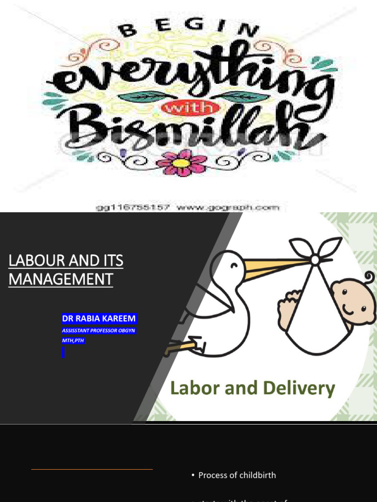 Dr Rabia- 1. Labour & Management | PDF | Childbirth | Human Reproduction