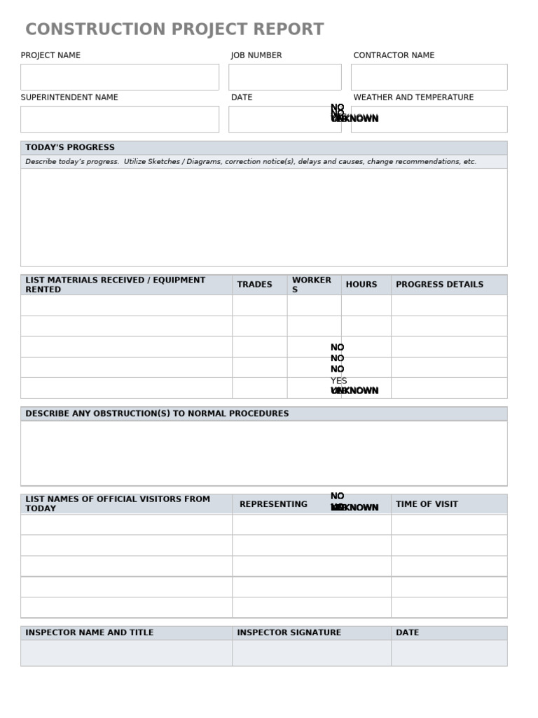 Construction Project Report | PDF