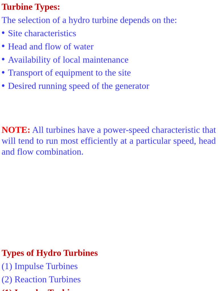 Types of Turbines | PDF | Turbine | Jet Engine