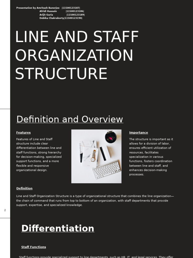 Line and Staff Organization Structure | PDF | Communication | Collaboration