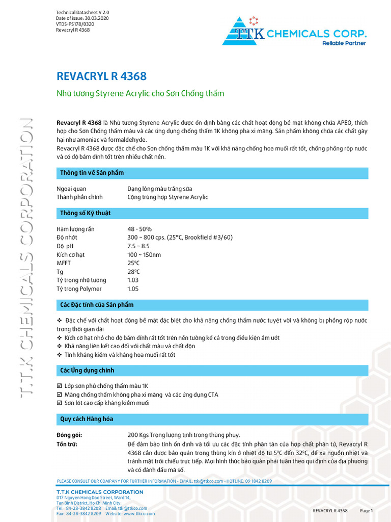 VTDS Revacryl R 4368 | PDF