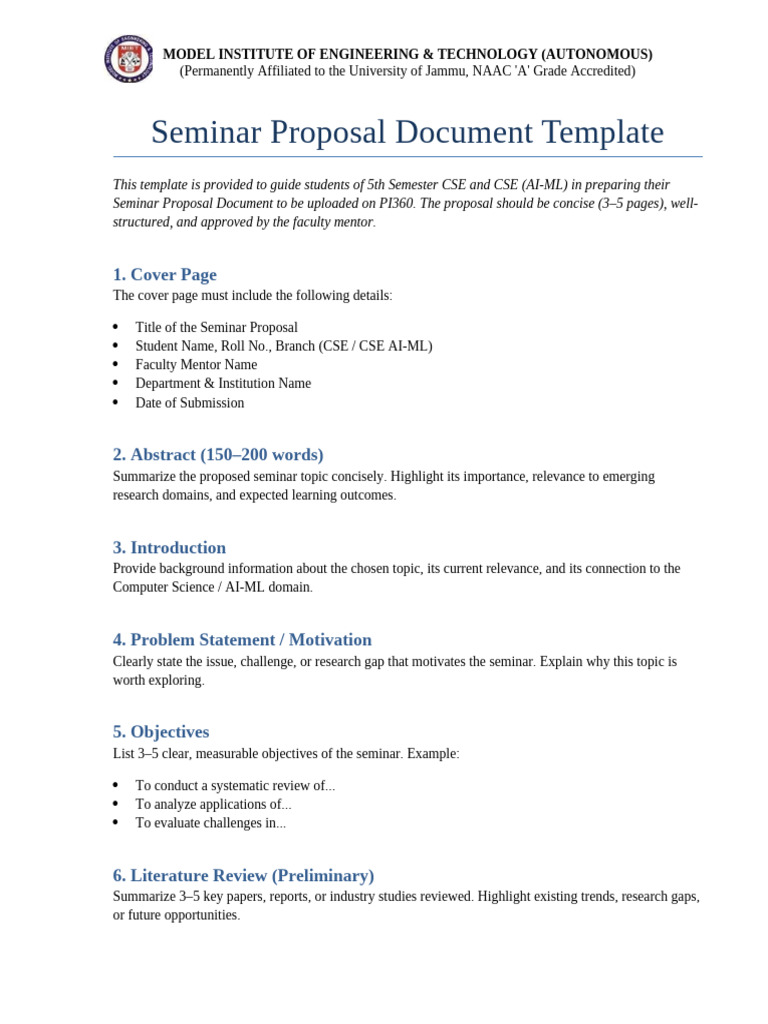 Seminar Proposal Template Pdf