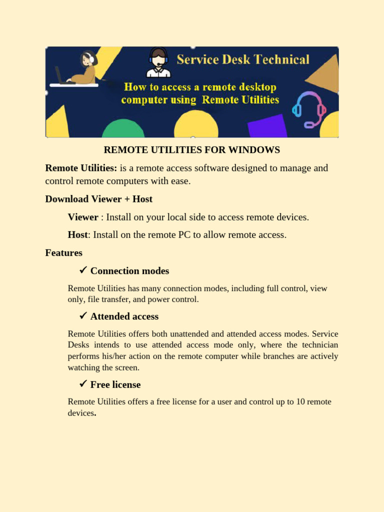 Remote Utilities Setup Guide for Windows | PDF