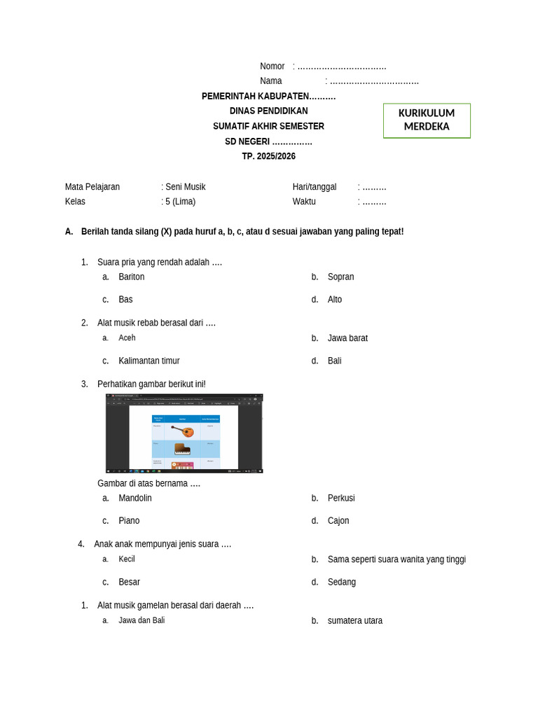 SAS musik kls 5_ | PDF