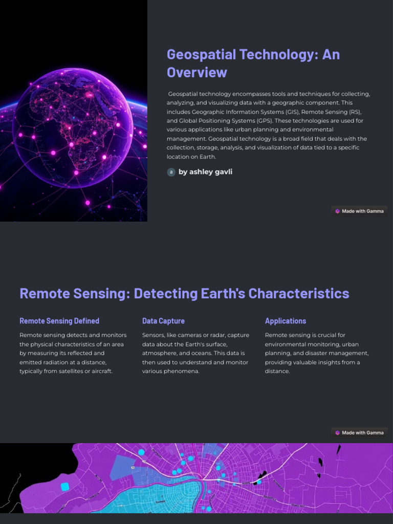 Geospatial Technology Overview and Applications | PDF | Geographic ...