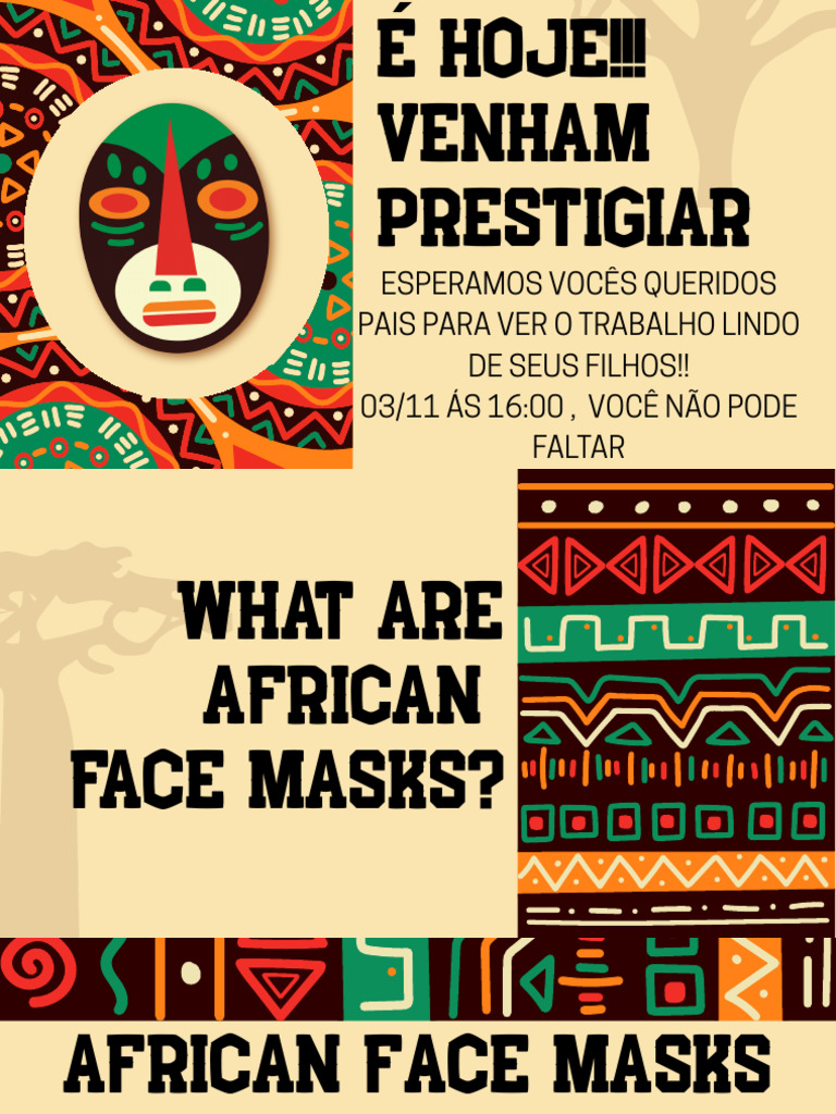 African Face Masks Presentation in Colorful Tribal Style.pdf | PDF