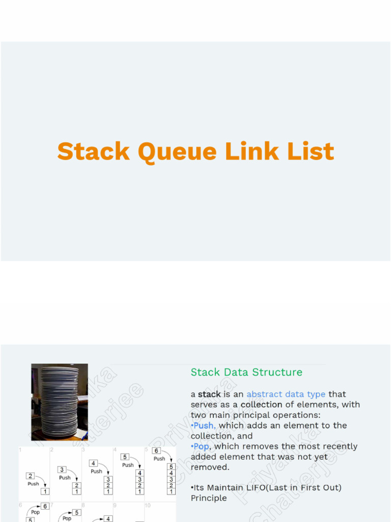 04.stack Queue Link List | PDF