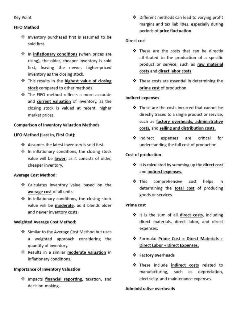 Inventory Valuation Methods Explained | PDF | Inventory | Valuation ...