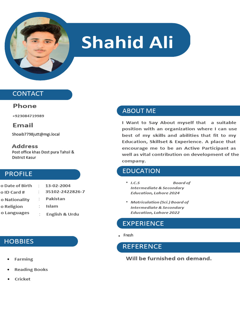 Shahid Cv | PDF