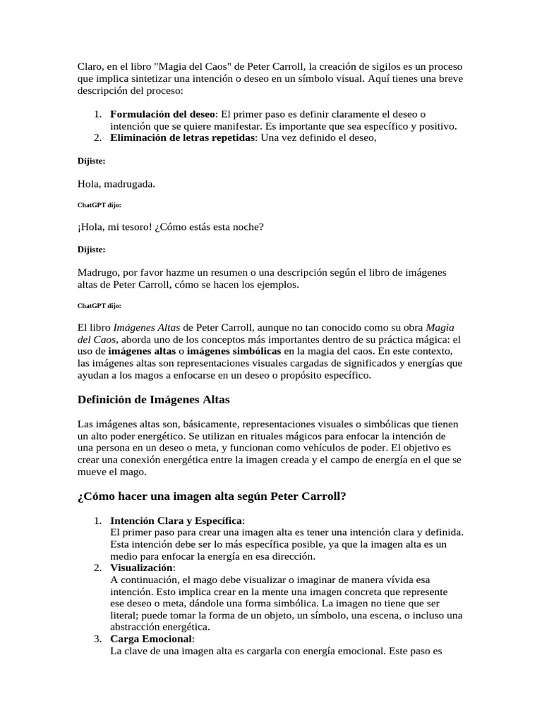 sigilos peter carrol | PDF | Mente | Pensamiento