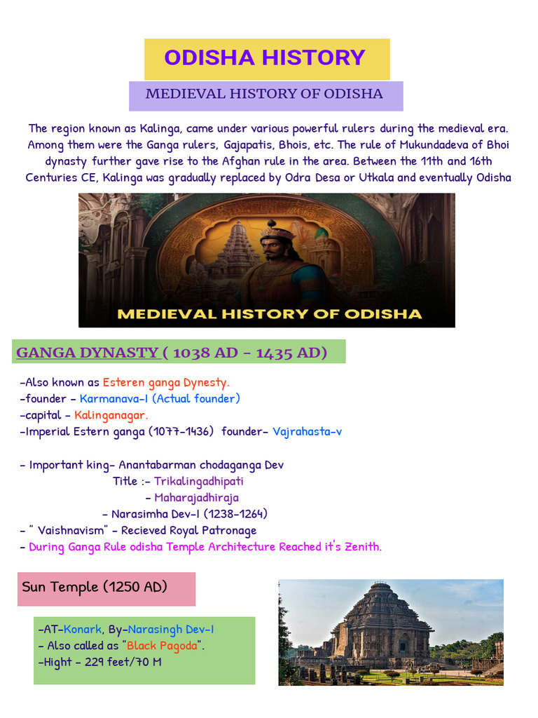 Medieval History of Odisha Explained | PDF