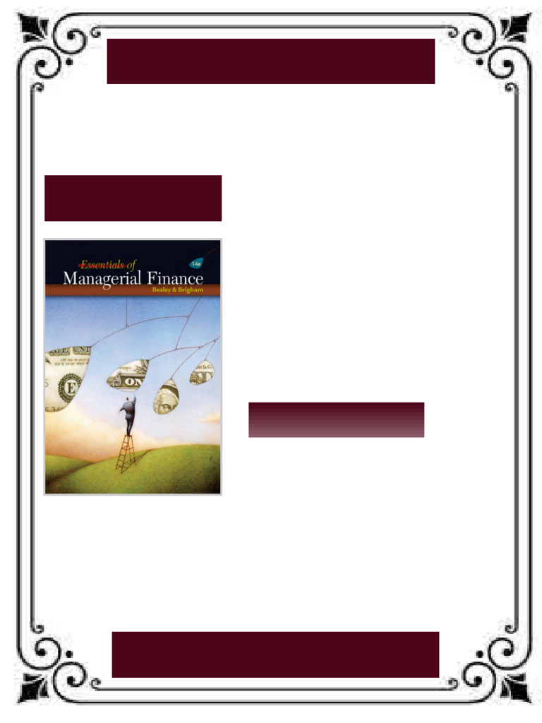 Essentials of Managerial Finance 14th Edition Scott Besley available ...