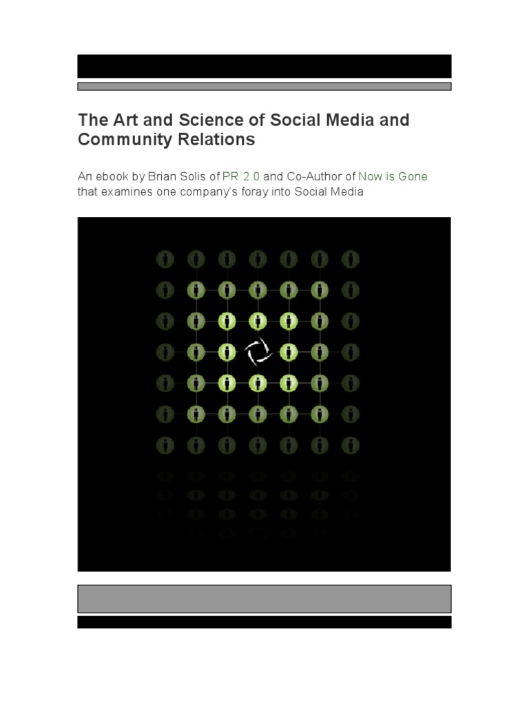 Ebook: The Art and Science of Social Media and Community Relations ...
