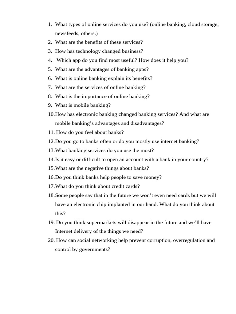Questions Services and Systems | PDF