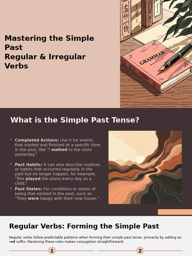 Mastering The Simple Past Tense Regular and Irregular Verbs | PDF ...