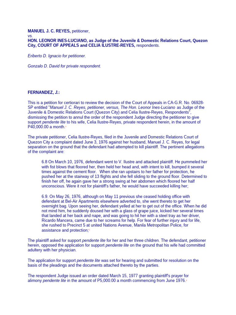 Manuel Reyes vs Luciano | PDF | Cost Of Living | Complaint