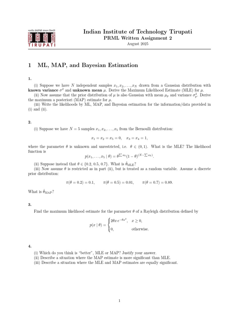 PRML_written_assignmnet_2 | PDF | Principal Component Analysis | Covariance Matrix